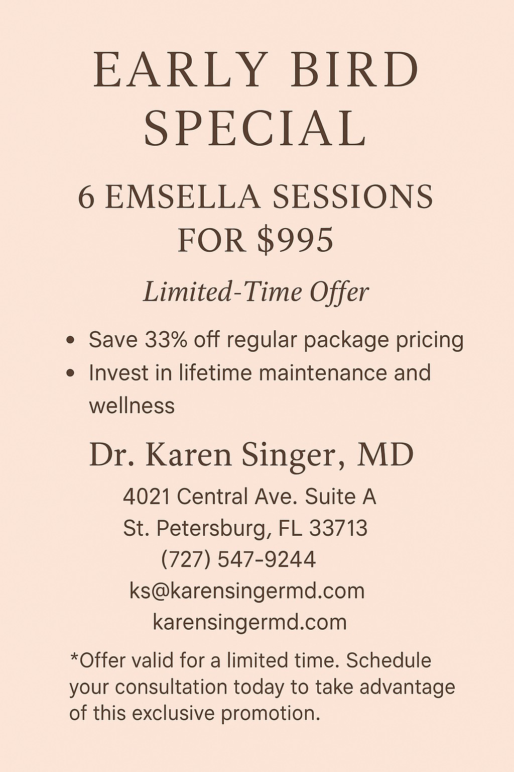 Promotions | Dr. Karen Singer